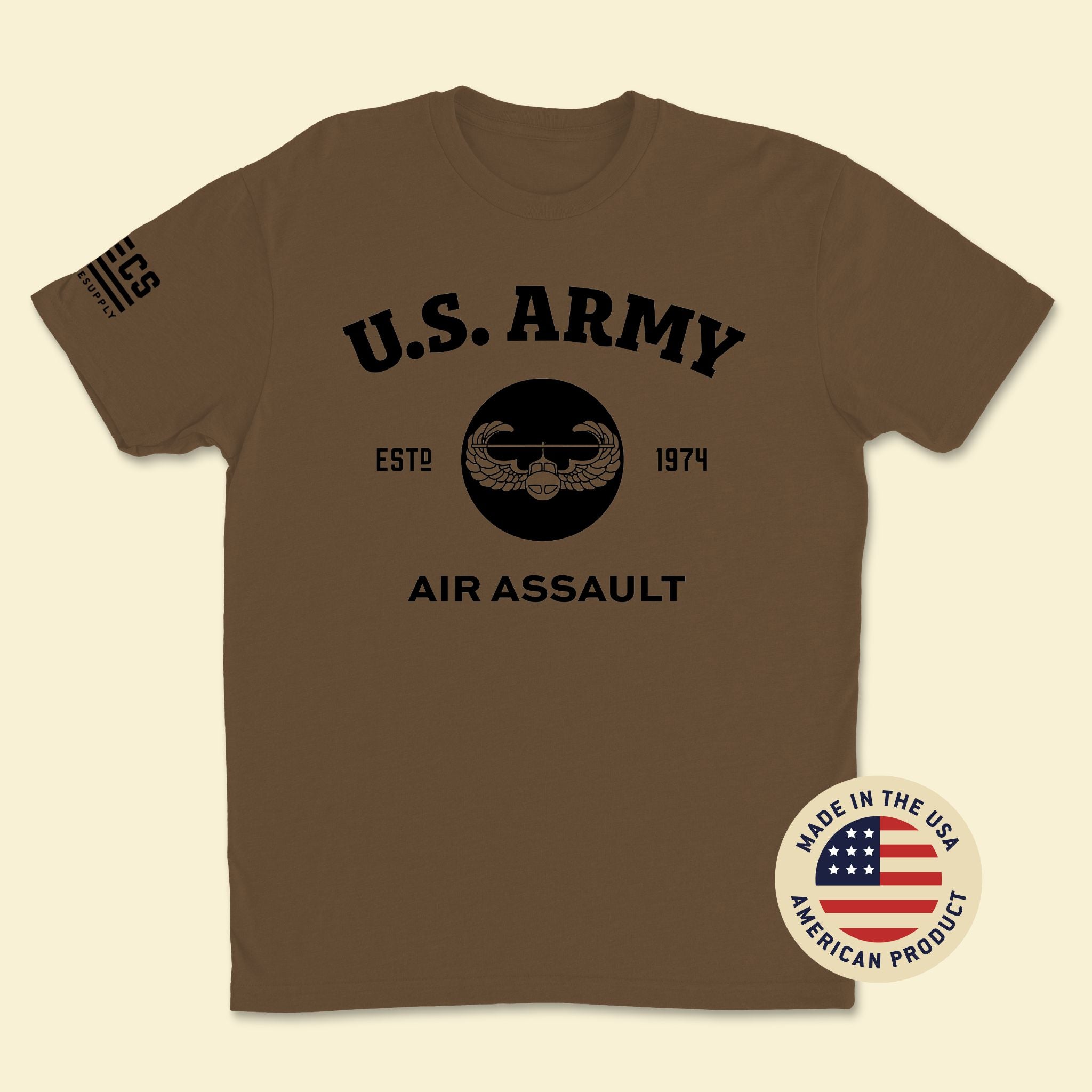 Air Assault Classic Coyote Brown Pt Shirt Usa Made Civviesupply